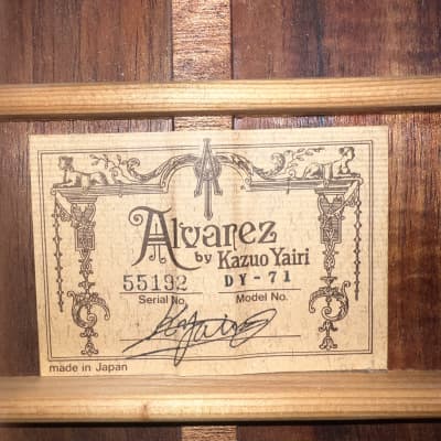 Alvarez Yairi Dy-71 1997 - Cedar/Koa | Reverb