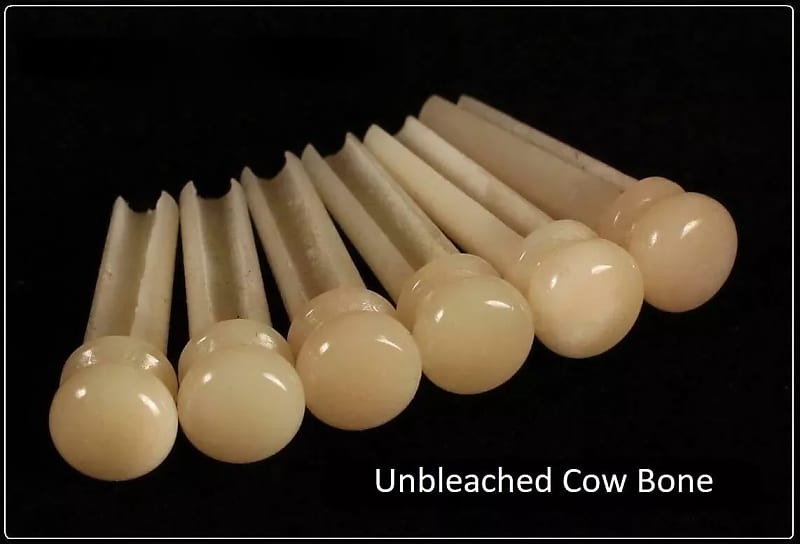 AxeMasters UNBLEACHED BONE Bridge Pin Set of 6 for MARTIN | Reverb
