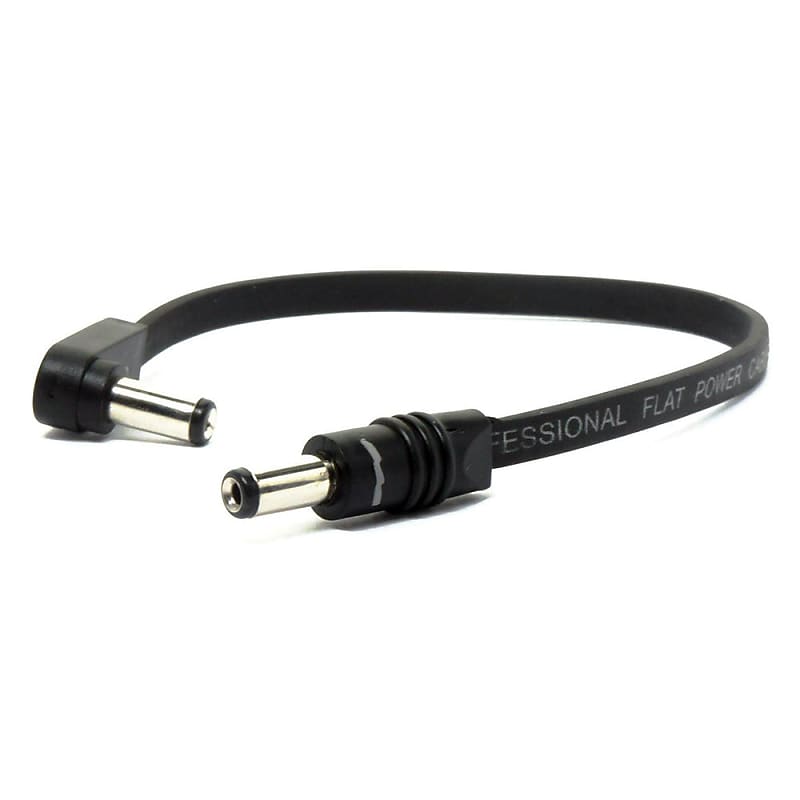 EBS Flat Power Cable Angled To Straight Plugs 28cm (11.02") | Reverb