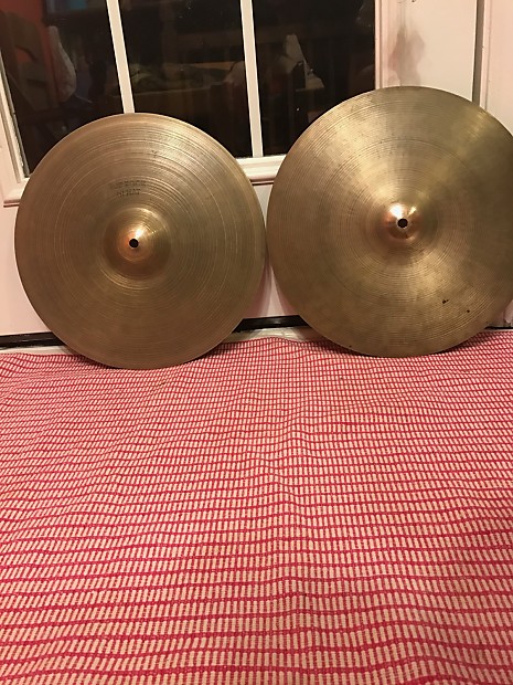 Zildjian 15" Vintage Rock Hi Hats Hollow Logo (Pair) 1970-79 | Reverb