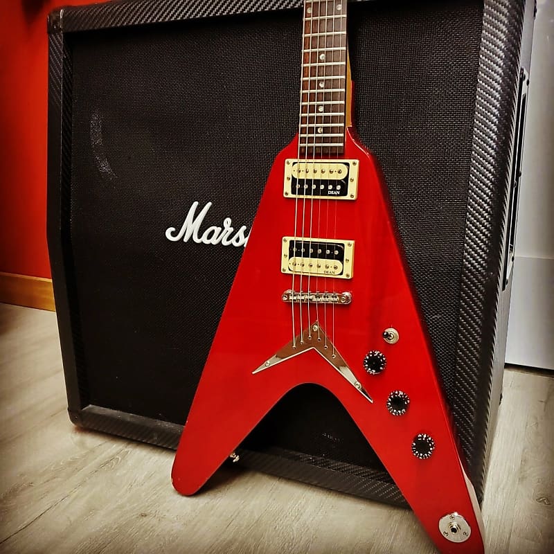 Dean VX "Flying V" 2010s Gloss Transparent Red | Reverb