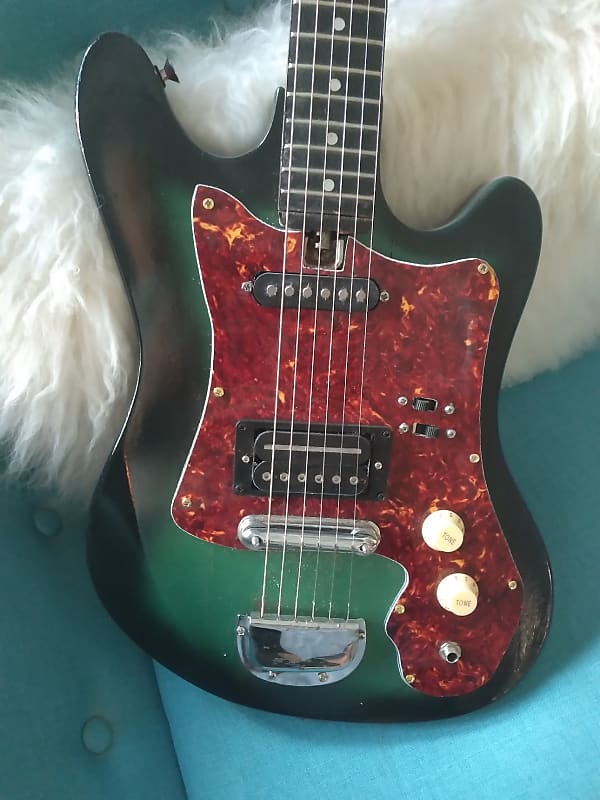 Rescued And Revamped Vintage Teisco Double Cut 1960s Green | Reverb