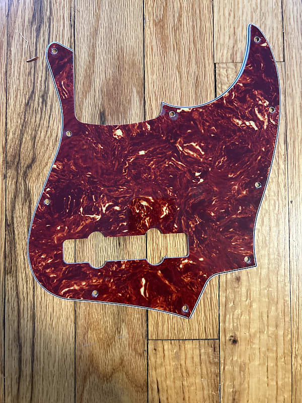 Fender 5-String Jazz Bass Pickguard - Red Tortoise Shell | Reverb