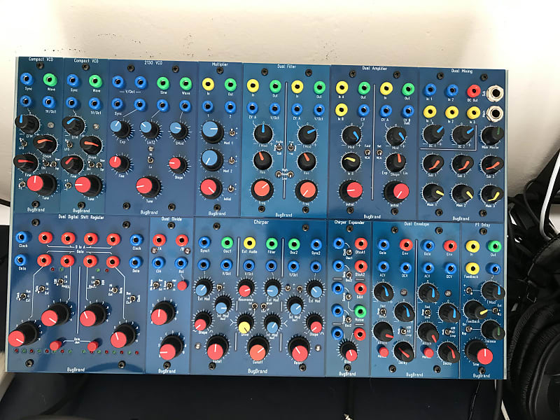 Bugbrand 2 frame modular synthesizer 2023 - Blue | Reverb