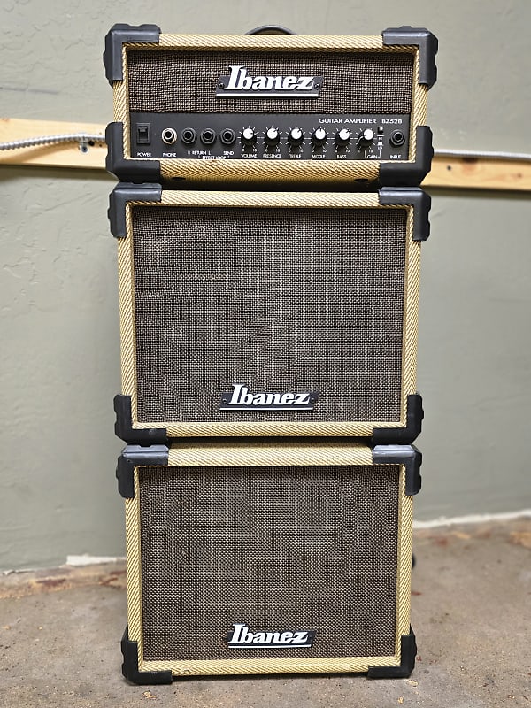Rare 1990s Ibanez IBZ528 Mini Full Stack Amplifier Tweed | Reverb
