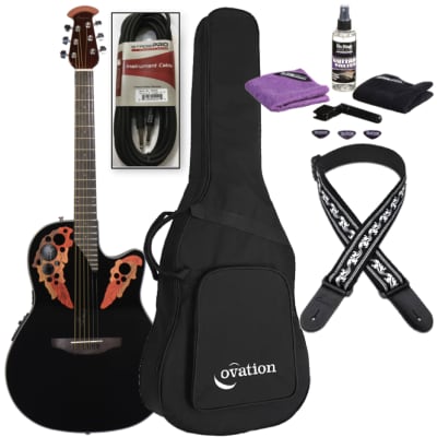 Black OVATION CC44-5KC Kevin Cronin REO Speedwagon ACOUSTIC | Reverb