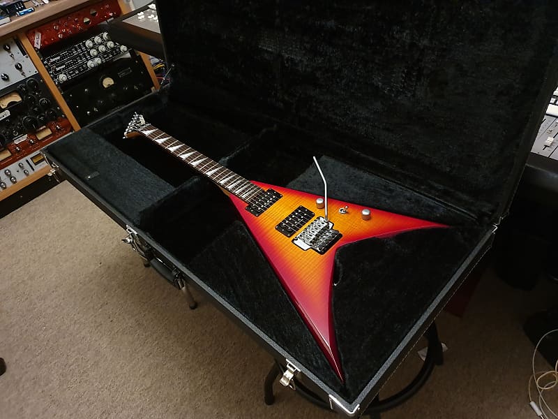 Jackson MIJ King V KV3 AAA Flame Top Japan Flying V Pro | Reverb