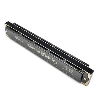Swan 24-Hole Black Swan Harmonica Key of C Harmonica Folk | Reverb