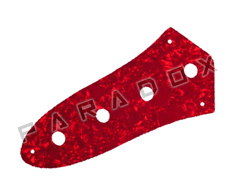 Custom Pickguard For Fender Jazz Bass Control Plate - Red | Reverb