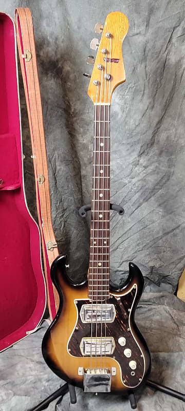 ULTRA RARE 1960's Maxitone 2 PU Bass, W/OHSC! | Reverb