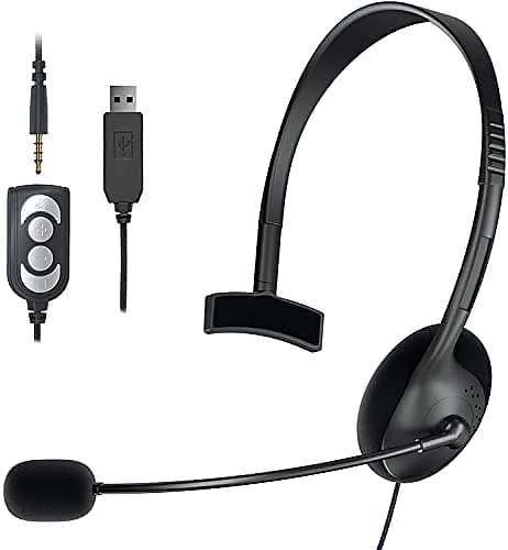 TINGDA PC Headset, USB Headset/3.5mm Einseitiges Headset, | Reverb