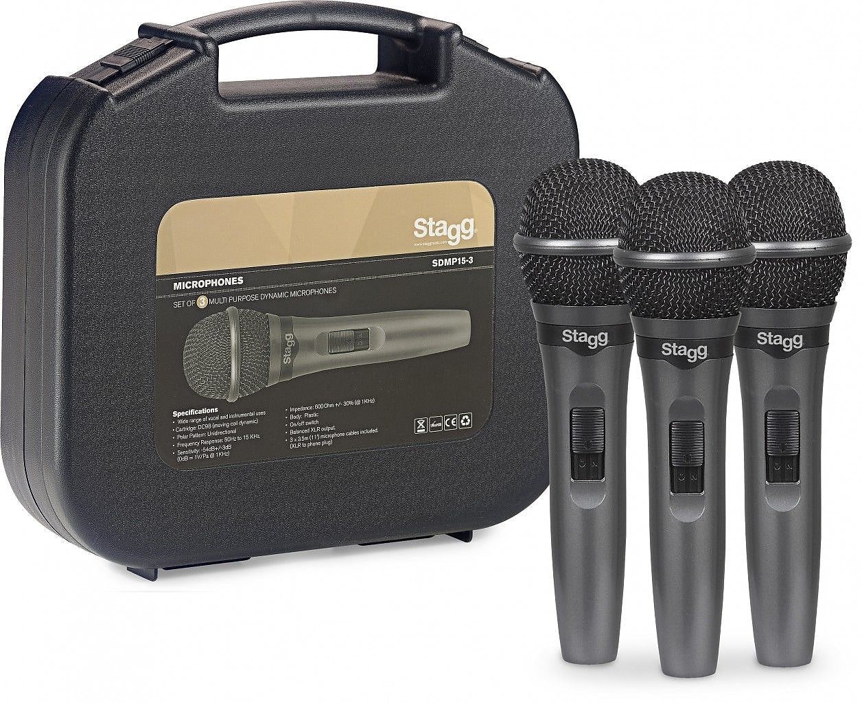 Stagg SDMP15-3 Handheld Cardioid Dynamic Microphone | Reverb Australia