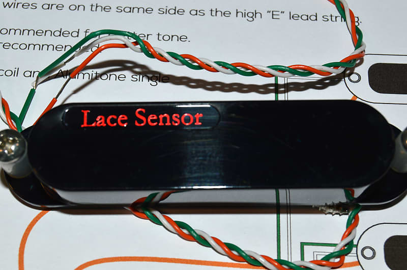 Red Lace Sensor (BLACK) 2022 - New For Stratocasters - | Reverb