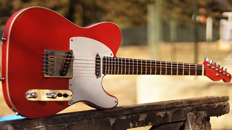 Custom Schecter Dream Machine Telecaster Red - Knopfler - | Reverb