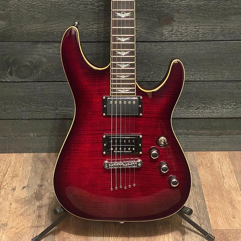 Schecter C-1 Plus Diamond Series Black Cherry Electric Guitar | Reverb