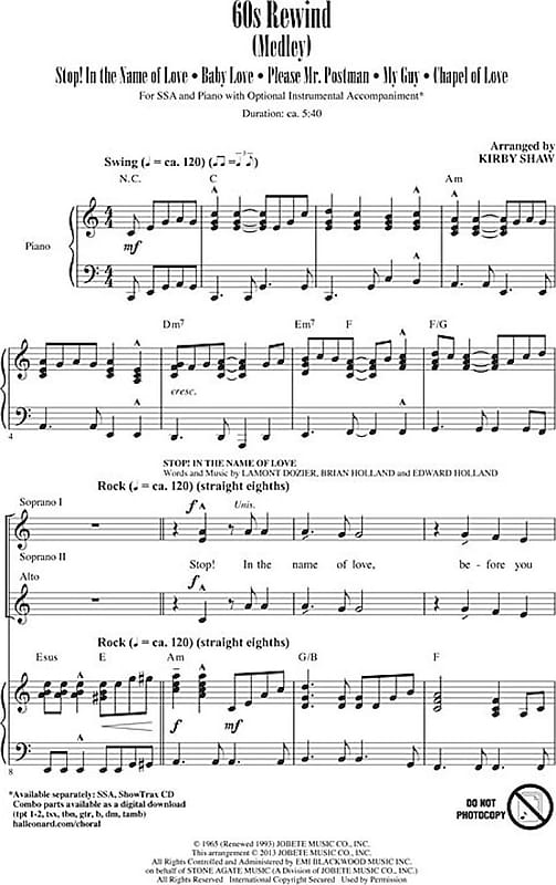 60s Rewind (Medley) - (Medley) | Reverb