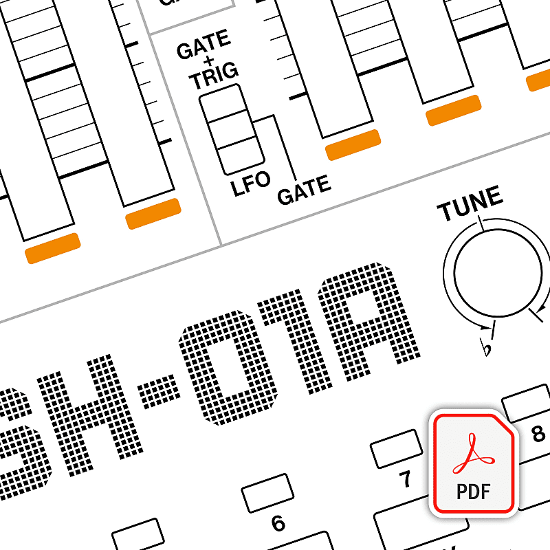 Roland SH-01A - Beautifully Illustrated Blank Patch Sheet PDF | Reverb