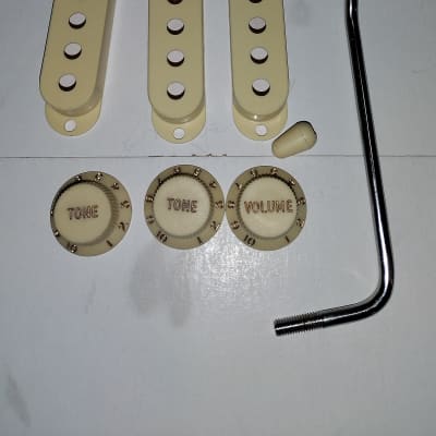 Fender Road Worn Stratocaster Accessory Kit - Aged White | Reverb
