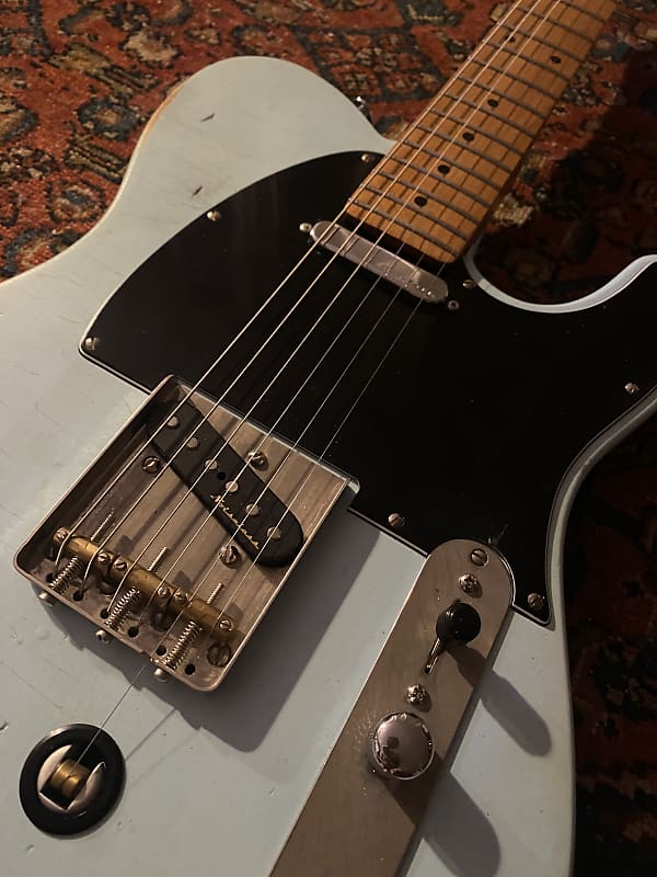 Custom Built B-Bender telecaster 2023 - Sonic Blue Nitro | Reverb