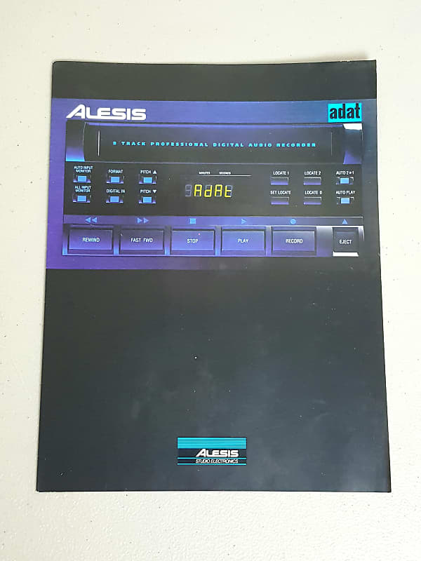 Alesis Adat (Black) Digital Recorder - Original Brochure | Reverb