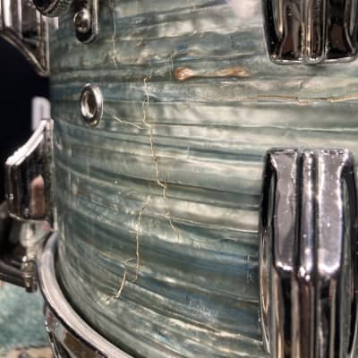 Rogers 8x12" Holiday Tom Tom Late 1960s - Blue Strata Pearl | Reverb