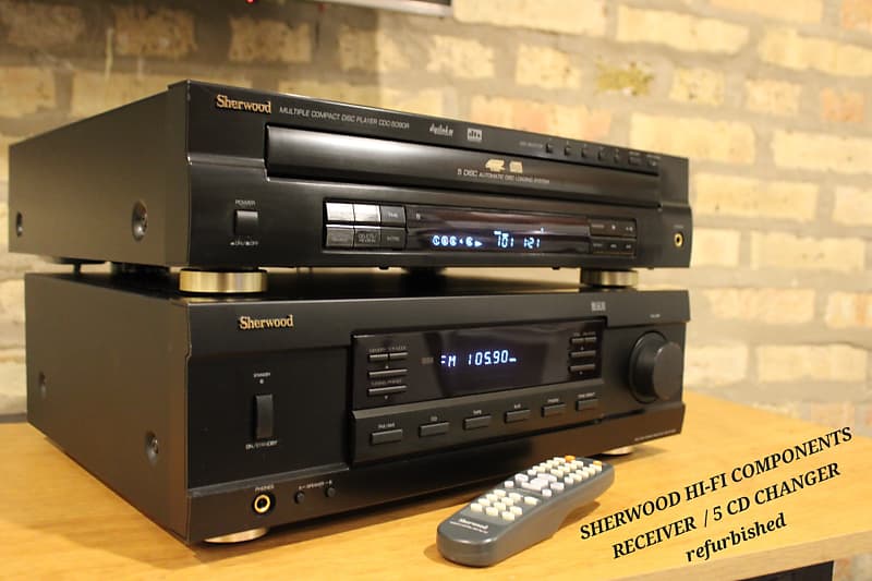 Sherwood RX/4109 high output receiver/CDC-5090R 5 CD changer | Reverb