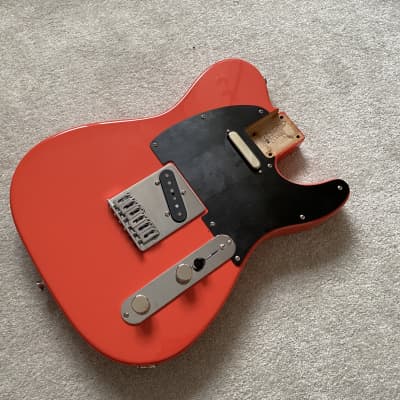Warmoth Telecaster loaded body Fiesta Red | Reverb
