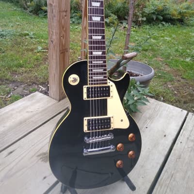 Rare 2000 Epiphone Trans Black Flame 7-String Les Paul Korean | Reverb