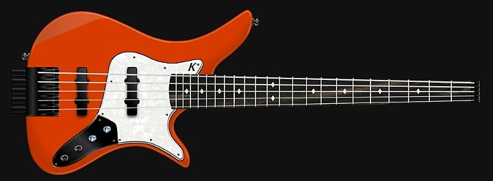 Kiesel THANOS Custom Headless Bass! 2022 - Orange | Reverb