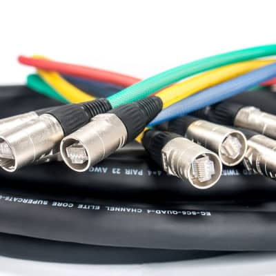 Elite Core SuperCAT6 RJ45 4 Channel Quad Shielded Snake Cable | Reverb