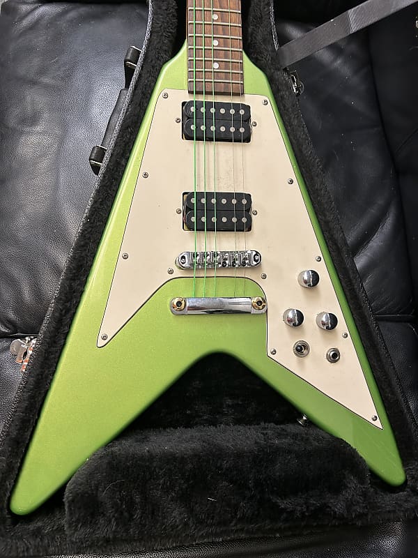 Metallic Green Custom Flying V | Reverb