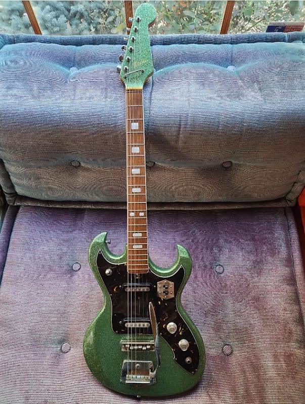 Vintage Green Sparkle Rare Telestar “Professional Model 5002” | Reverb