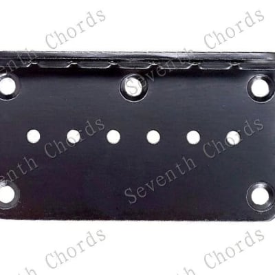 Black Strat Tele Style Guitar Fixed Bridge Base Plate | Reverb