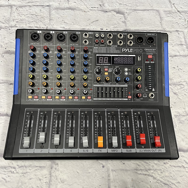 Pyle Pro 6 Channel pmxu67bt Mixer | Reverb