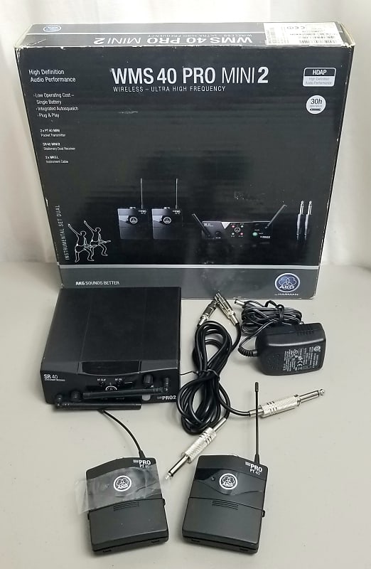 AKG WMS 40 Mini Pro2 Dual Wireless System (2 guitar/bass | Reverb