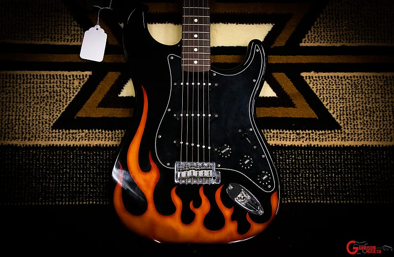 Fender Hot Rod Flames Stratocaster Black | Reverb