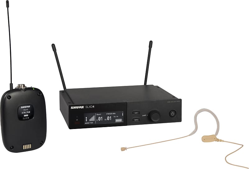 Shure SLXD14/153T Wireless Earset Microphone System, H55 Band | Reverb