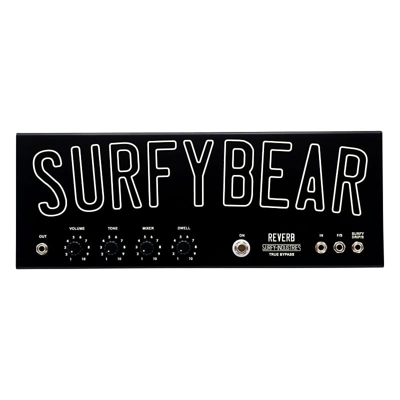 Surfy Industries Surfybear Metal Spring Reverb Pedal, Black | Reverb