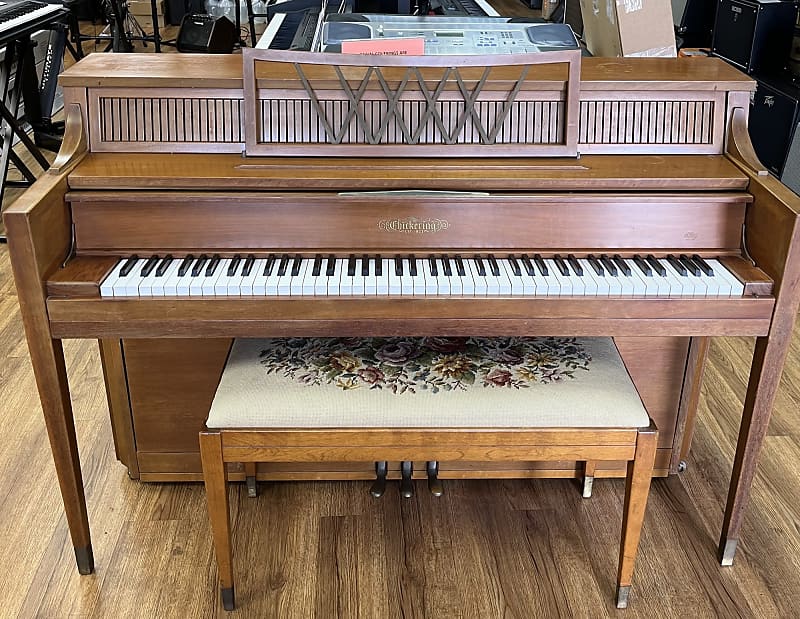 ***CHICKERING UPRIGHT PIANO AND BENCH (1960'S?) WALNUT WITH | Reverb