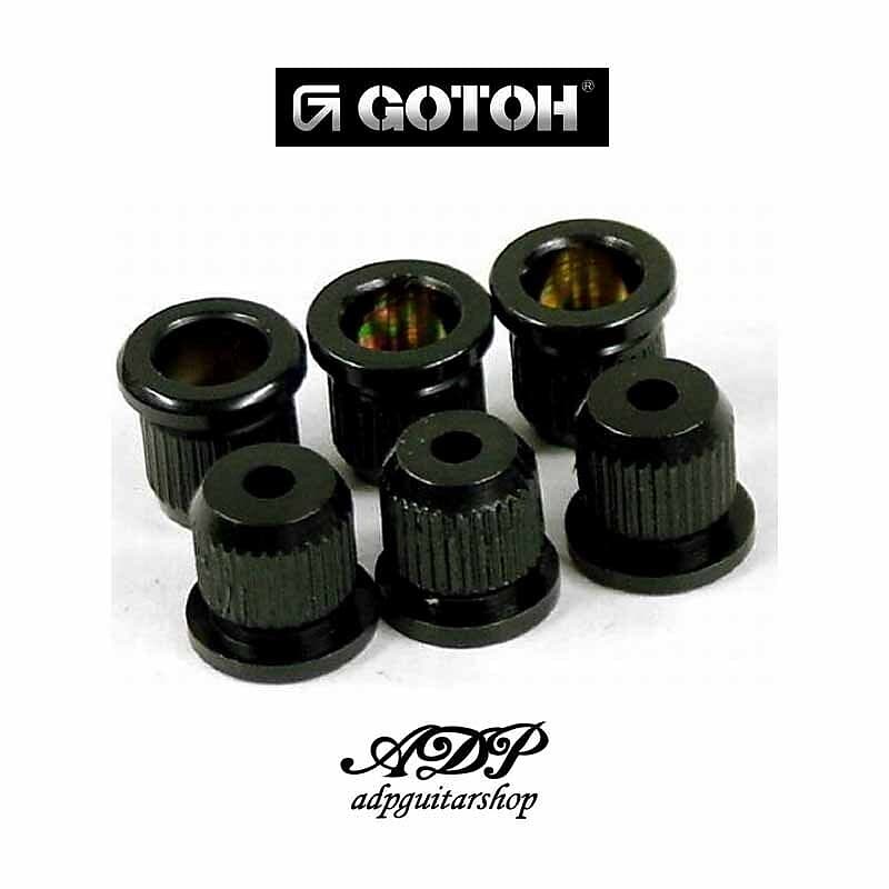 6 Gotoh Telecaster Black ThoughBody 8.3mm String Ferrules | Reverb