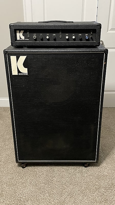 Vintage Kustom Bass iii bass amplifier & 215b speaker cabinet | Reverb