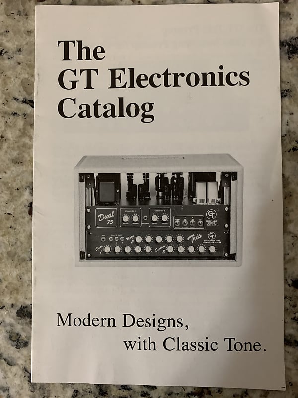 GT Electronics Catalog 80’s-90’s Trio STP Dual 75 Groove Tube | Reverb