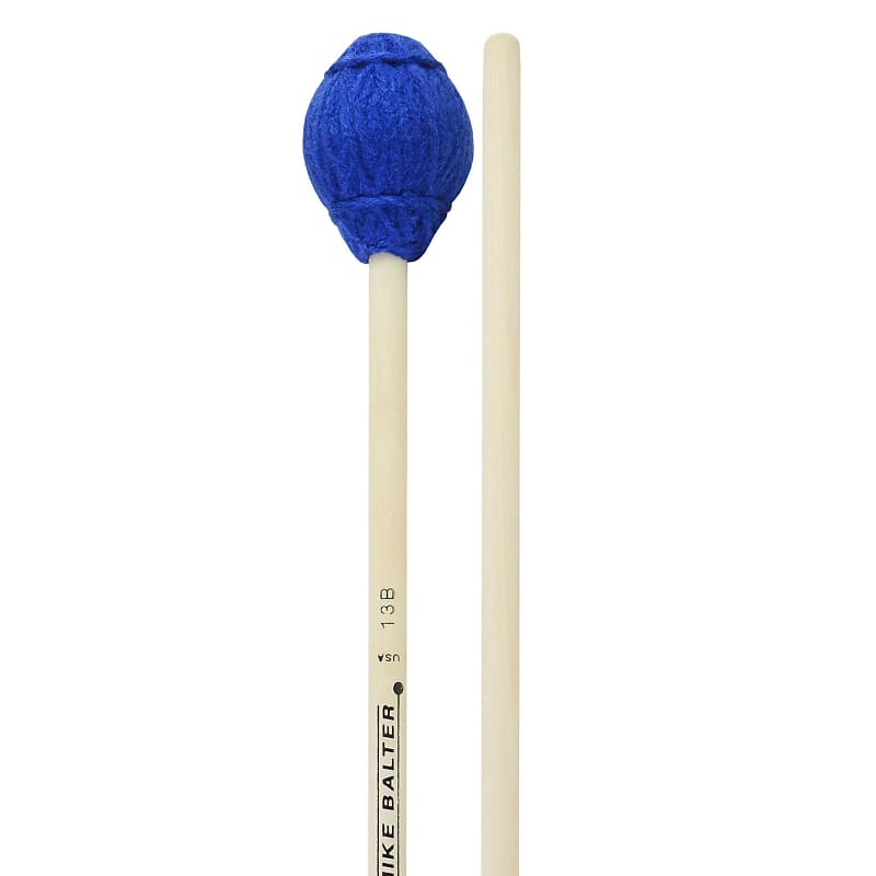 Mike Balter 13BB Blue Yarn Marimba Mallets - Black Birch | Reverb