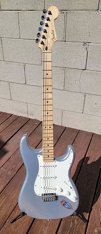 Fender Baritone Strat - Silver | Reverb