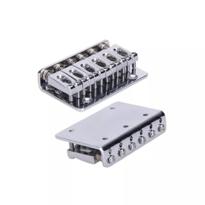 6 String 65MM Metal Fixed Hardtail Saddle Bridge Top Load | Reverb