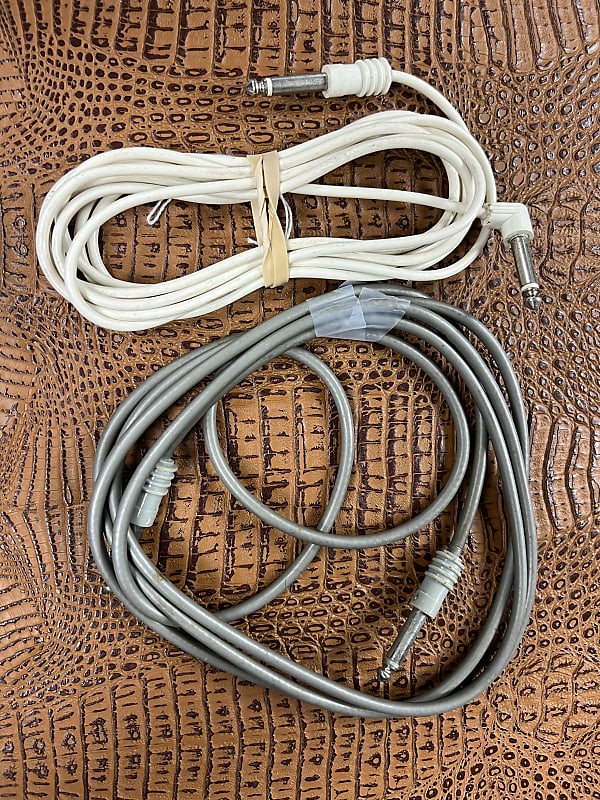 2 vintage 1/4" old school cables - used | Reverb