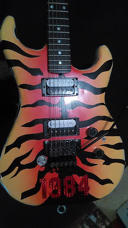 Custom Kramer Relic George Lynch Bengal Tiger Striped Strat | Reverb