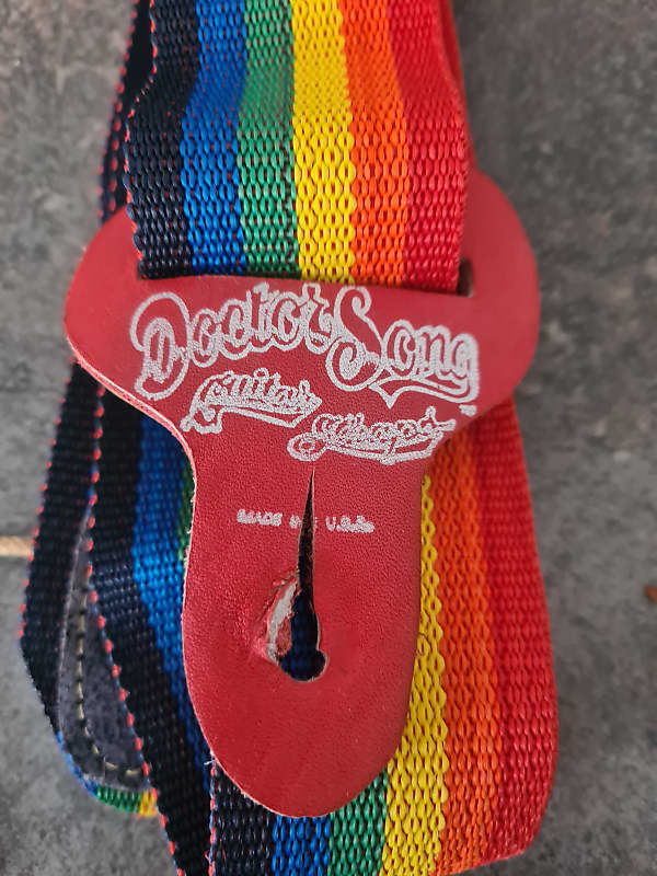 Vintage Doctor Song Rainbow guitar strap 1970s/80s | Reverb