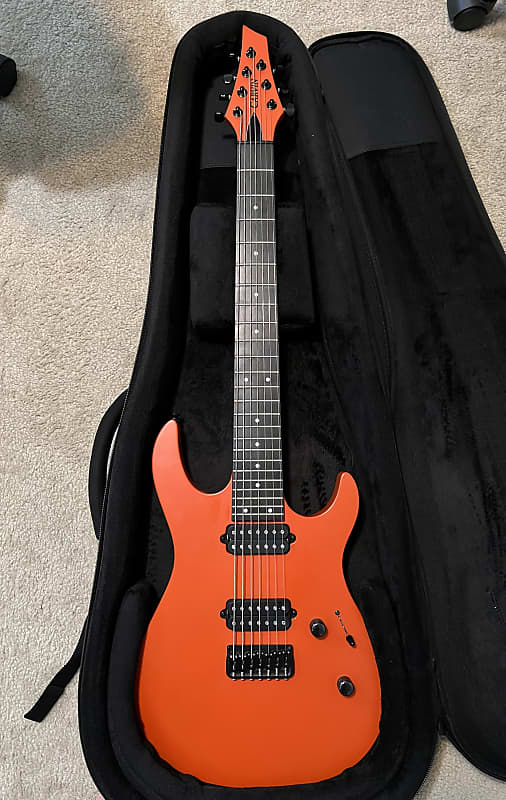 Kiesel Carvin DC700 7 String Electric Guitar Racing Orange | Reverb