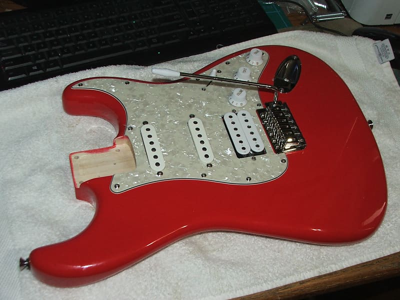 Red Strat Style Loaded Body...Vintage City Limits Alnico | Reverb